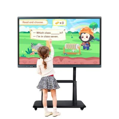 China 86 Inch 4K Resolution Interactive Whiteboard with 20-Point Infrared Touch Smart Blackboard for Teaching for sale