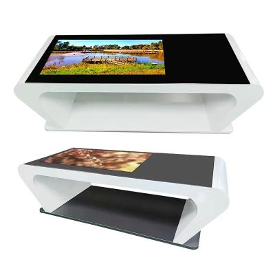 China 55-inch Interactive Touch Screen Table with Wireless Charge and Multi-Touch Capacitive Smart Coffee Table for sale