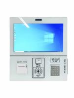 China 21.5 Inch Capacitive Touch Screen Self Service Kiosk with QR Code Scanner for Hospital Check In and Payment for sale