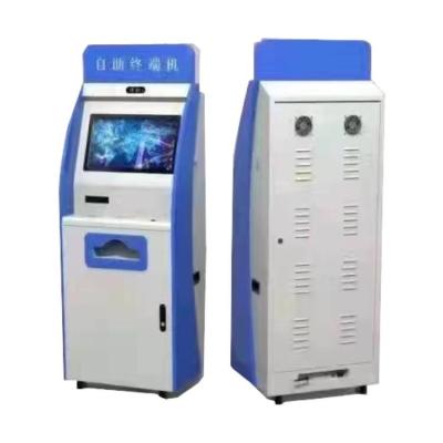 China 21.5-inch Capacitive Touch Screen Self Service Kiosk with Multi Functional Payment System and Metal Cabinet for sale
