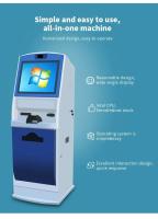 China 19 Inch Touch Screen Self Service Kiosk with ID Card Reader and A4 Printer for sale