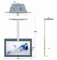 China 55 Inch Dual Screen High Brightness Advertising Display LCD Player with 1500 Nits Brightness for sale