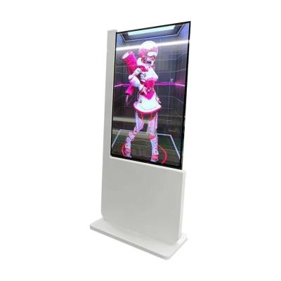 China 55 Inch Transparent LCD Showcase with 1920 x 1080 Resolution and Floor Stand OLED Display for sale