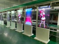 China 55 Inch Transparent LCD Showcase with 1920 x 1080 Resolution and Floor Stand OLED Display for sale
