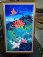 China 55 Inch 4K Resolution LCD Advertising Display with Wooden Border - Commercial Digital Signage for sale