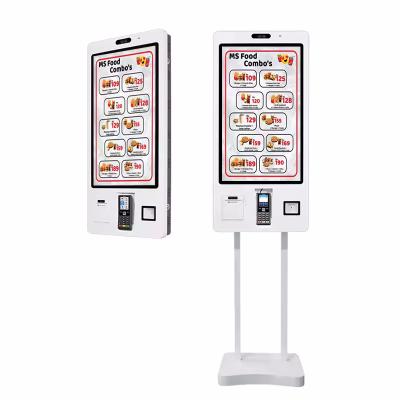 China Wall Mount or Tabletop Self Ordering Kiosk with Built In 1D/2D Scanner and 22/24/32-inch LCD Screen for sale