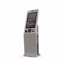 China Touch Screen Self Checkin Kiosk with Integrated Disorder Card Issuance System, Cash Acceptor, and Multi-Lingual Interface for sale