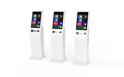 China Self Service POS System with Multiple Payment Options Barcode Scanner and LED Lights Touch Screen Kiosk for sale