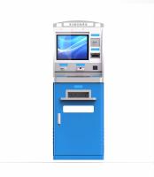 China Customized LED Lights Self Checkin Kiosk with Integrated Disorder Card Issuance System and Credit Card Capability for sale