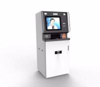China Customized Self Checkin Kiosk with Facial Recognition Camera Card Dispenser and LED Lights for sale