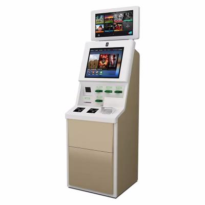 China Touch Screen Self Checkin Kiosk with Customized LED Lights, Windows 10 OS, and Card Reader for Efficient Self Service for sale