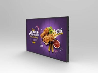 China 43 inch Wall Mounted LCD Advertising Display with 1920x1080 Resolution and Android OS for sale