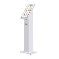 China Self Checkin Kiosk with QR Code ID Card Reader, Windows 10 OS, and Customizable LED Lights for Efficient Customer Check-In for sale