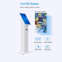 China Self Checkin Kiosk with QR Code ID Card Reader, Windows 10 OS, and Customizable LED Lights for Efficient Customer Check-In for sale