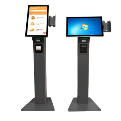 China 21.5 Inch Self Ordering Kiosk with Multi-language Support and Metal Case Toughened Glass Panel for sale