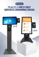 China 21.5 Inch Self Ordering Kiosk with Multi-language Support and Metal Case Toughened Glass Panel for sale