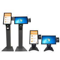 China 21.5 Inch Self Ordering Kiosk with Multi-language Support and Metal Case Toughened Glass Panel for sale