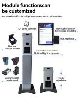 China 21.5 Inch Touch Screen Self-Service Kiosk with NFC Payment and Customizable OS for Restaurants and Retail for sale