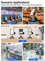 China 21.5 Inch Touch Screen Self-Service Kiosk with NFC Payment and Customizable OS for Restaurants and Retail for sale
