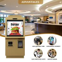 China 24 Inch Capacitive Touch Screen Self Ordering Kiosk with 1920X1080 Resolution and Wall Mounted Design for Indoor Food Ordering for sale