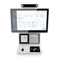 China Desktop Self Checkin Kiosk with 10-Point Capacitive Screen Android or Windows Custom Optional and WiFi Communication for Visitor Management for sale