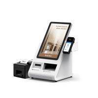 China Android POS Self Check-in Kiosk with Passport Scanner and Card Dispenser for Hotels for sale