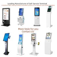 China Self Checkout Kiosk with Capacitive Touch 10 Point Screen Cash Acceptor and Card Dispenser TFT LCD Display for sale