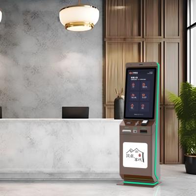 China Hotel Self Check-In Kiosk with QR Code Payment and Touch Screen for Floor Standing Self Service for sale