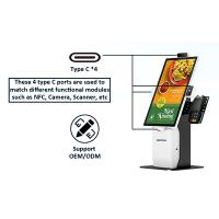 China Fast Food Self Checkin Kiosk with Capacitive Touch 10 Point Screen 1920X1080 Resolution and Facial Recognition for Restaurants for sale