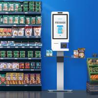 China 24 inch Capacitive Touch 10 Point Self Service Kiosk with Floor Standing Installation for Unmanned Stores for sale