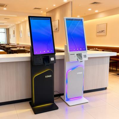 China 27/32 Inch Floor Standing Touch Screen Self Service Kiosk with 1920X1080 Resolution for Self Ordering and Interactive Use for sale