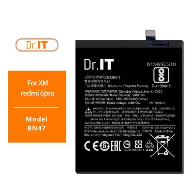 China Redmi 6 Pro BN47 Lithium Cell Phone Battery 4000mAh 3.85V MSDS standard for sale