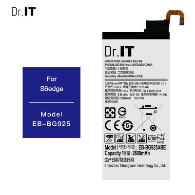 China 2600mAh 3.85V Samsung Galaxy S6 Edge Battery Replacement Thermostable for sale