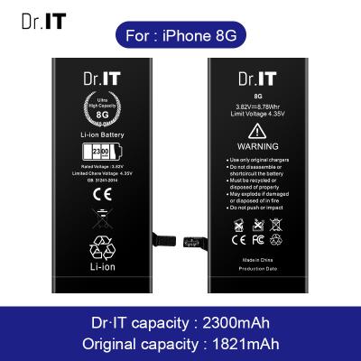 China Rechargeable Iphone High Capacity Battery 1821mAh 2300mAh MSDS for sale