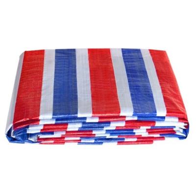 China Three Color Woven Striped Waterproof PP/PE Tarpaulin - Heavy Duty Industrial Fabric Cover 650 GSM for sale