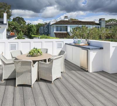 China Shutai WPC Co-extrusion Decking 125x22.5mm Hollow Composite Flooring 25-30 Year Lifespan for sale