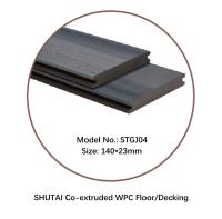 China WPC Co-extrusion Micro-joint Hollow Decking 140x23mm Outdoor Wood Plastic Composite Flooring for sale