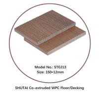 China Shutai WPC Co-extrusion Micro-joint Hollow Decking Floor 150mm x 12mm Outdoor Use for sale