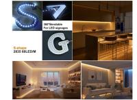 China S Shape 12V LED Strip Light IP65 Waterproof With Double Layer 2oz Copper PCB for sale