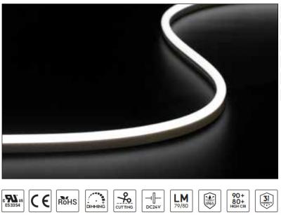 China 8W Flexible Led Neon Strips With 168 LEDs Per Meter 24V 2835 SMD Led Neon Strip for sale