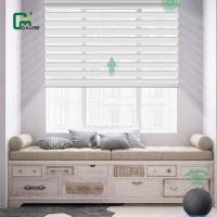China Zigbee 3.0 Mesh Motorized Smart Zebra Roller Blinds 100-240V Custom Width for sale