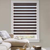 China Dual Layer Electric Smart Zebra Blinds With Remote Control Privacy Light Filtering for sale
