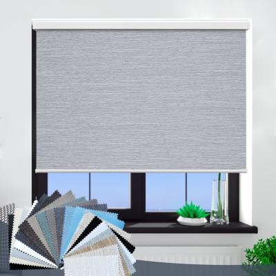 China WiFi Motorized Smart Roller Shades 100% Blackout Thermal Insulated 12V DC Alexa Voice Control for sale