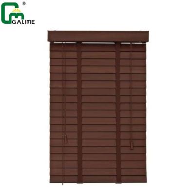 China Zigbee Wireless Faux Smart Wooden Blinds Moisture Resistant Battery Power for sale