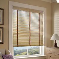 China Zigbee Wireless Faux Smart Wooden Blinds Moisture Resistant Battery Power for sale