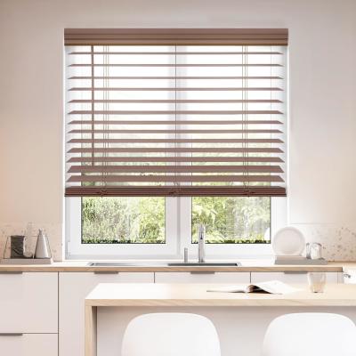 China Heat Resistant White Faux Smart Wooden Blinds Wired 2.4GHz  WiFi No Hub Required for sale