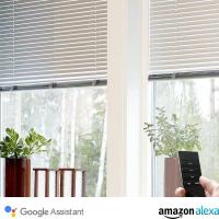 China Moisture Resistant Smart Aluminum Venetian Blinds Zigbee Wireless 12V Rechargeable Battery for sale