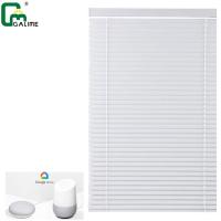 China Commercial Grade Cordless Motorized Aluminum Blinds 12V RF Remote Control Venetian Blinds for sale
