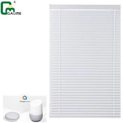 China Commercial Grade Cordless Motorized Aluminum Blinds 12V RF Remote Control Venetian Blinds for sale