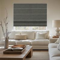 China Remote Control Battery Smart Roman Blinds Electric Minimalist Motorized Blackout for sale